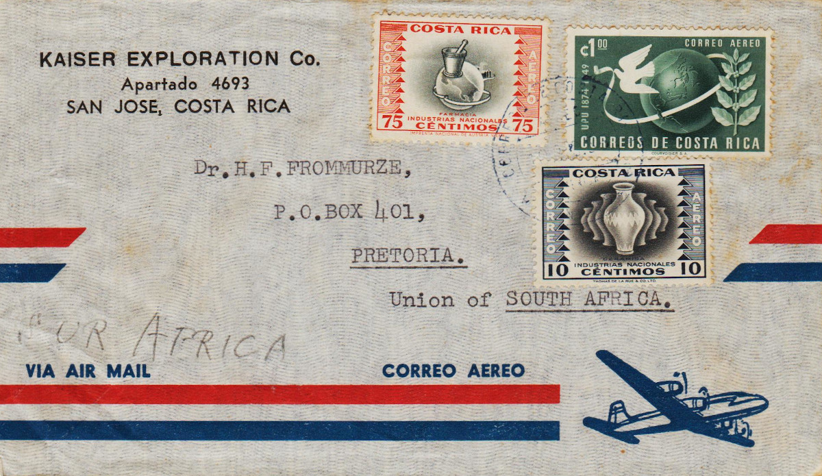 Costa Rica 1st Day and Other Covers – Richter Stamps
